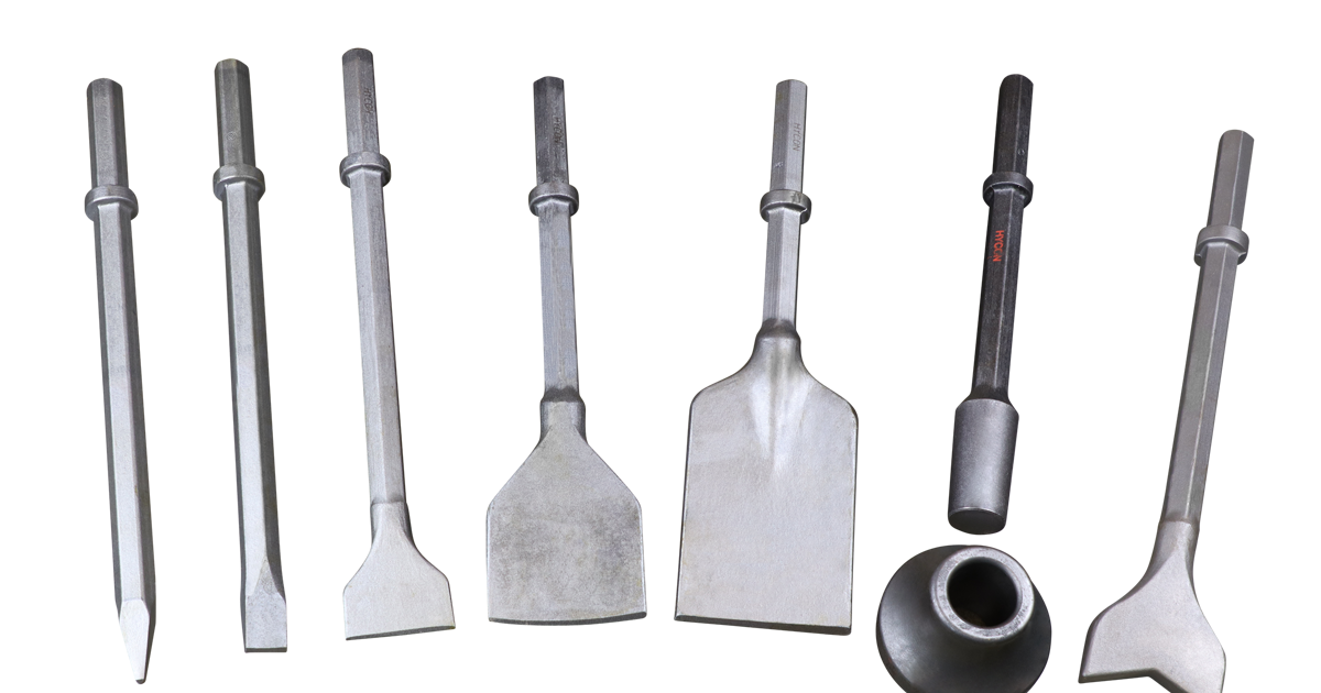 Chisel types for handheld hydraulic breakers