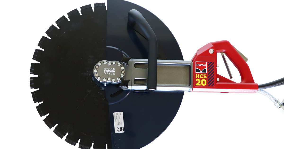 HYCON Large Handheld Hydraulic Concrete Cut-off Saw - HCS20